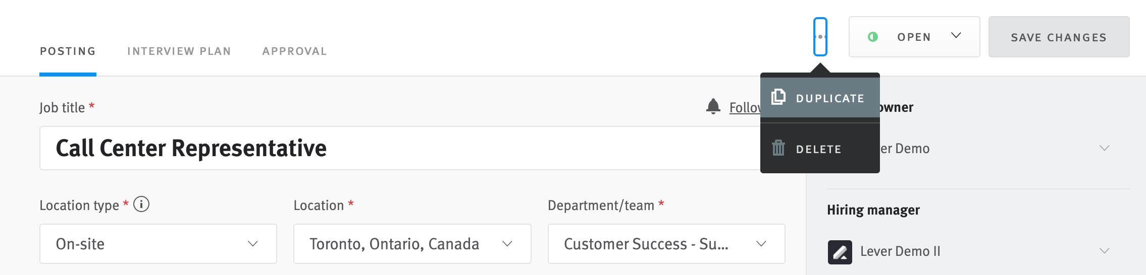 Managing evergreen job postings – Lever Help Center