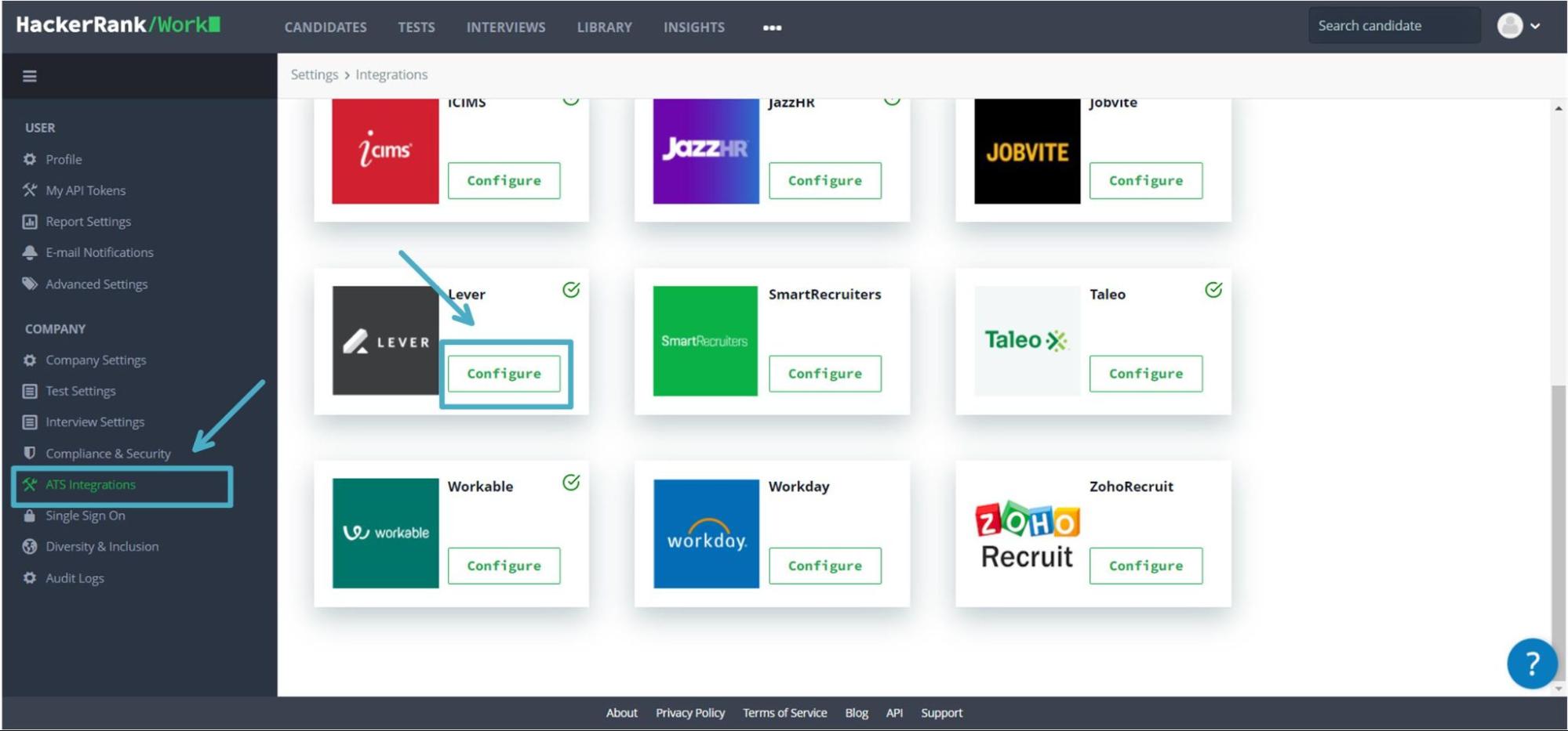 Enabling and using the HackerRank Tests integration – Lever Help Center