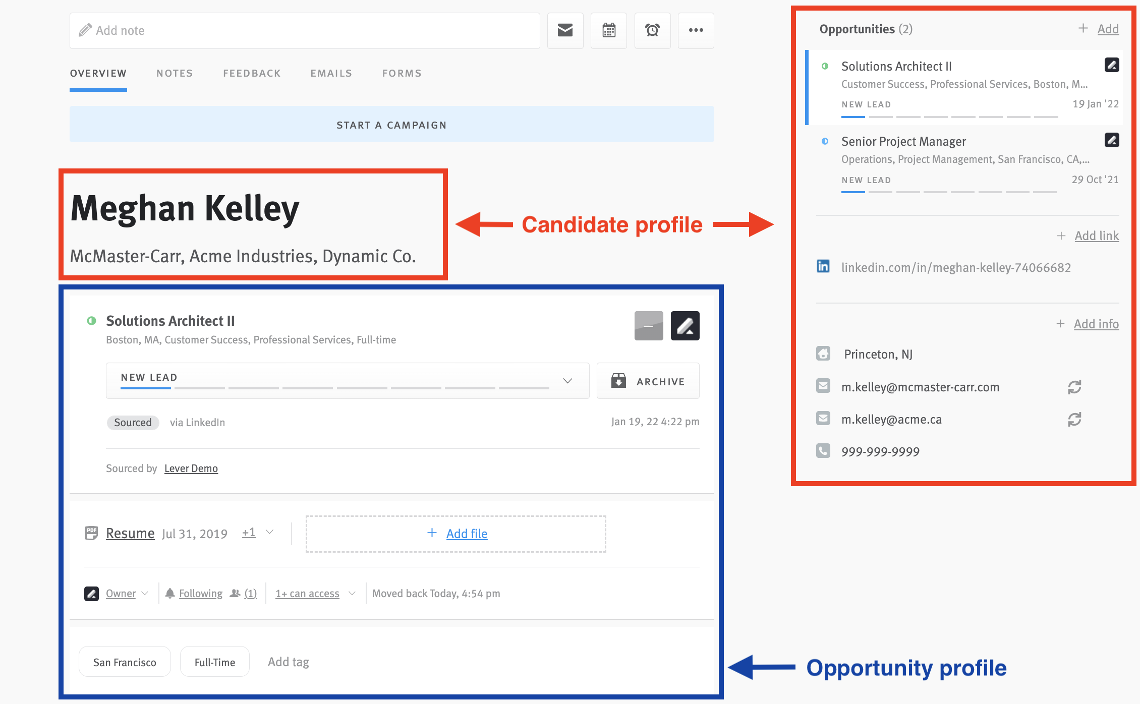Merging duplicate candidate profiles – Lever Help Center