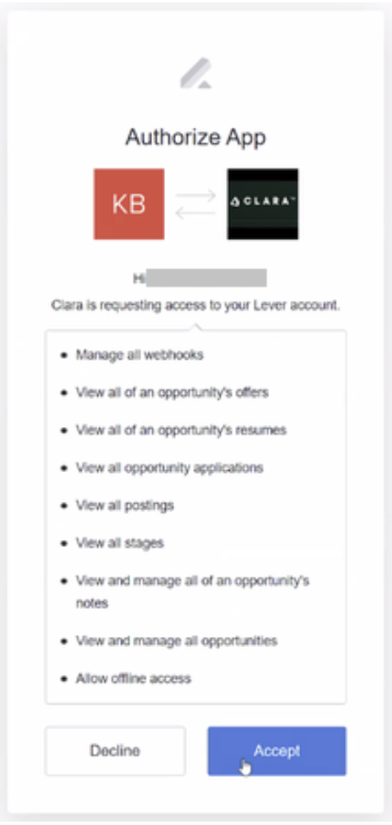 Enabling and using the CLARA integration – Lever Support