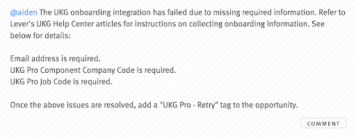 Enabling and using the UKG Pro Onboarding integration – Lever Help Center