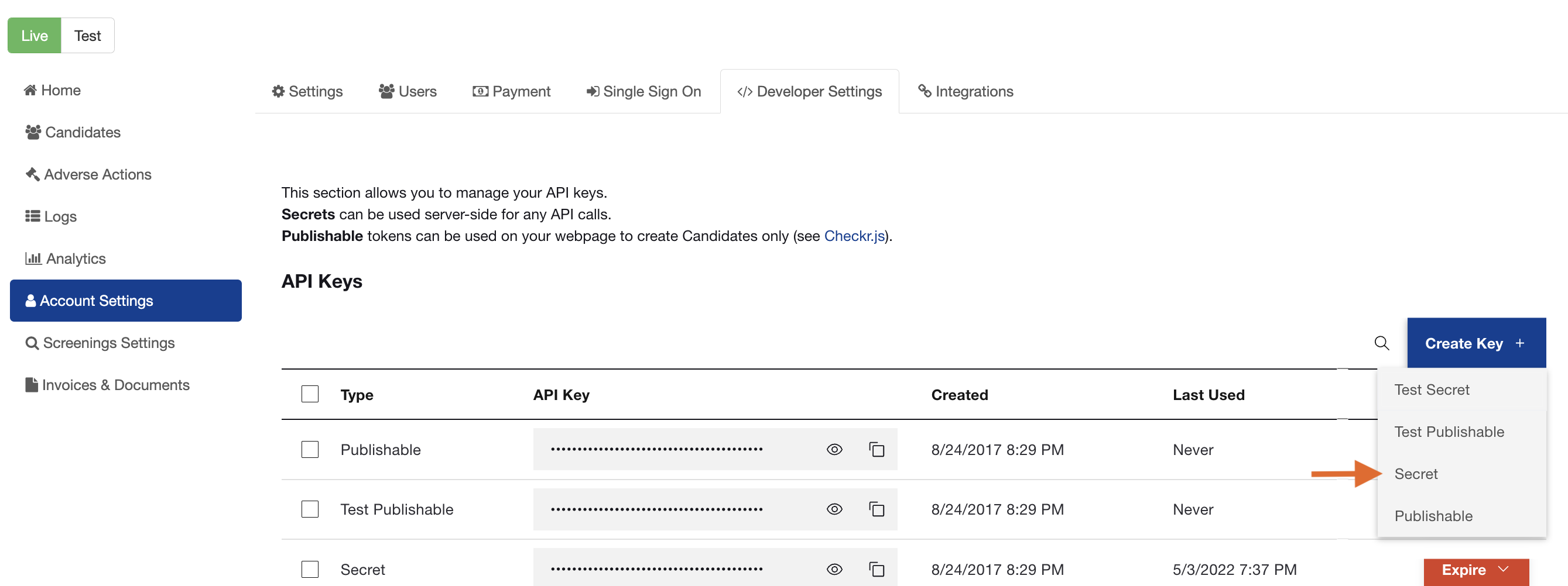 Enabling and using the Checkr integration – Lever Support