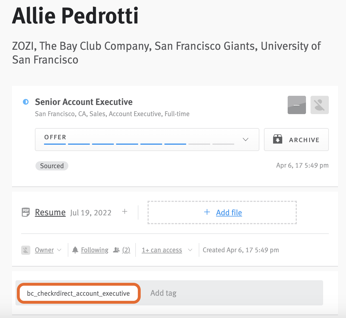 Enabling and using the Checkr integration – Lever Support
