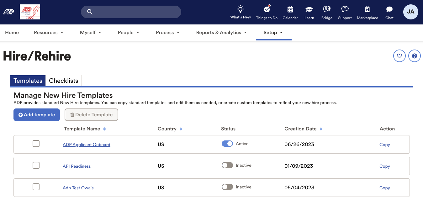 Enabling and using the ADP Workforce Now integration – Lever Support