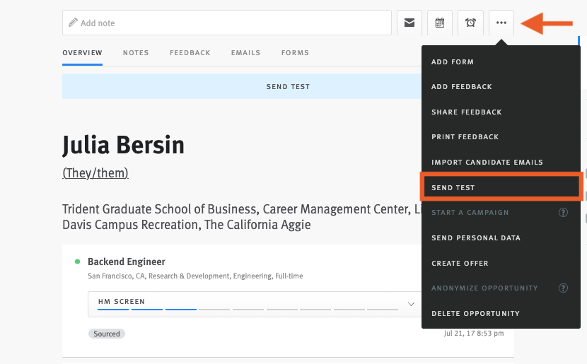 Enabling and using the HackerRank Tests integration – Lever Support