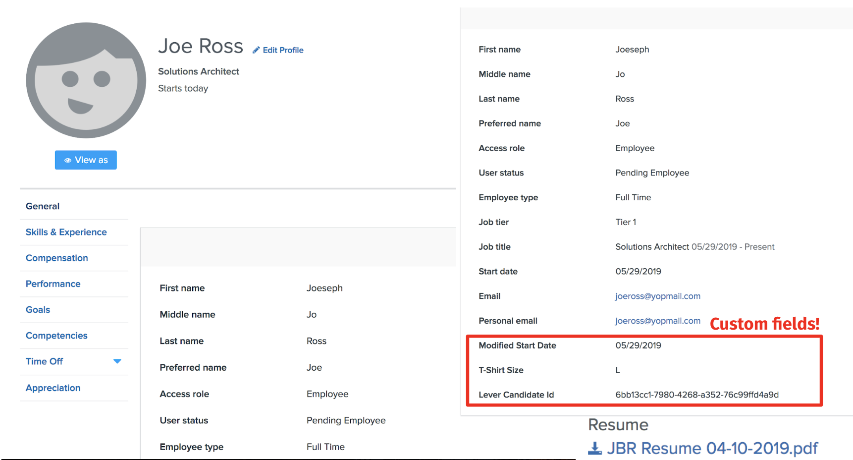 Enabling and using the Namely integration – Lever Support