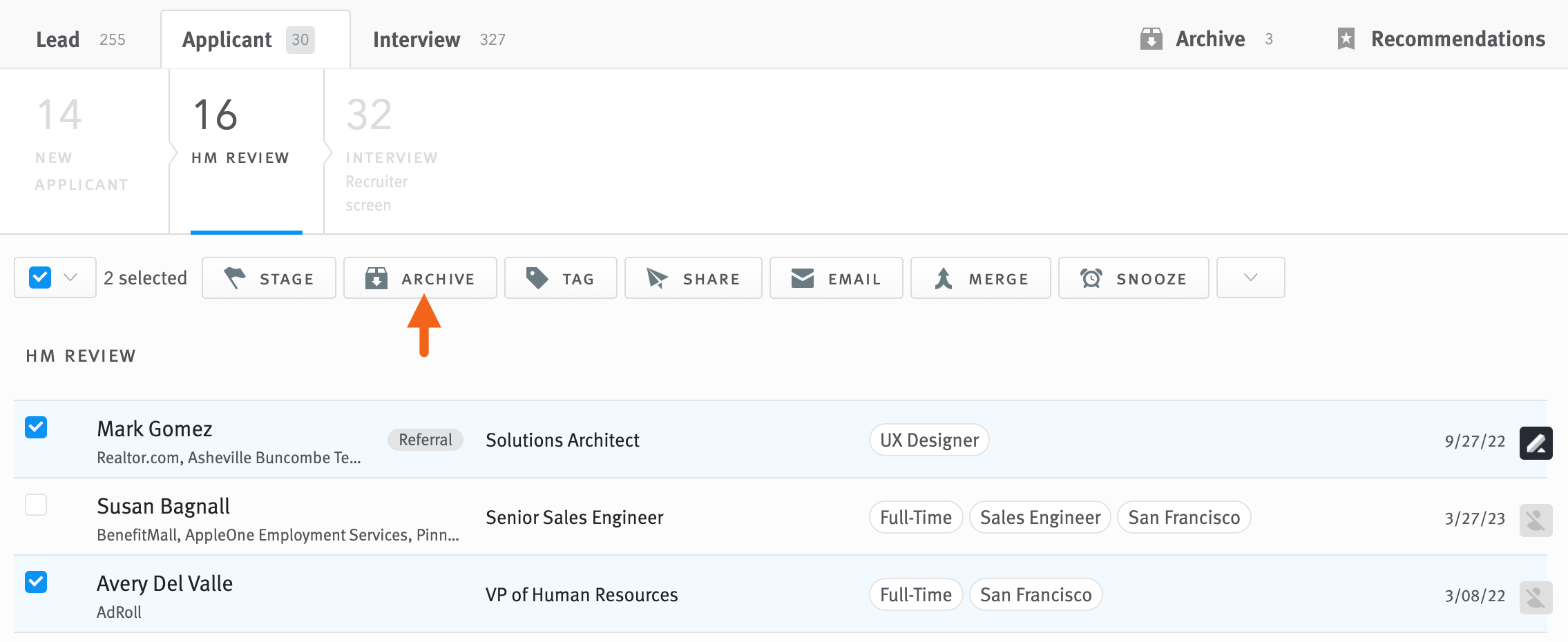 Operating the Archive – Lever Support