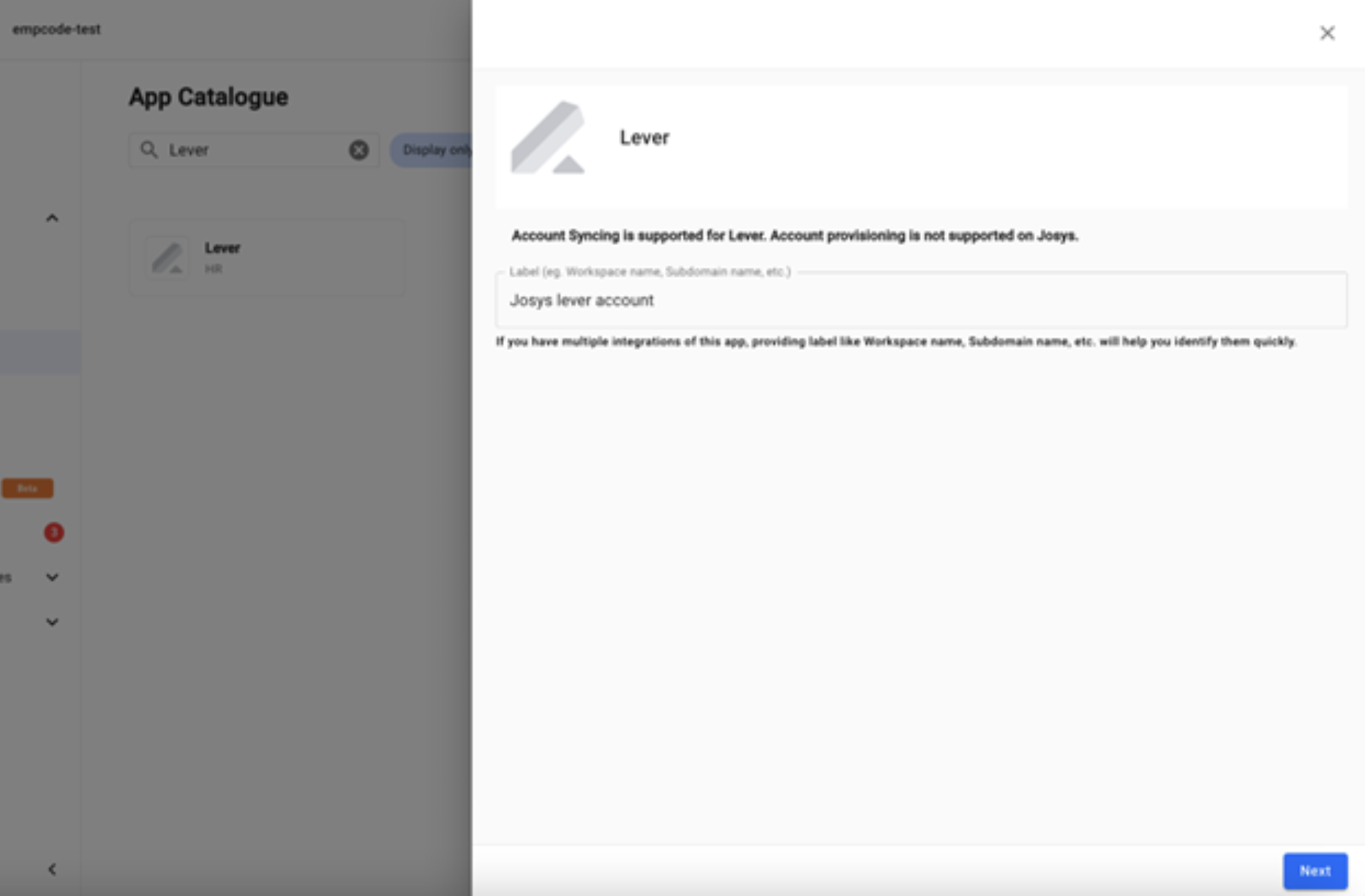 Enabling And Using The Josys Integration Lever Support 3805