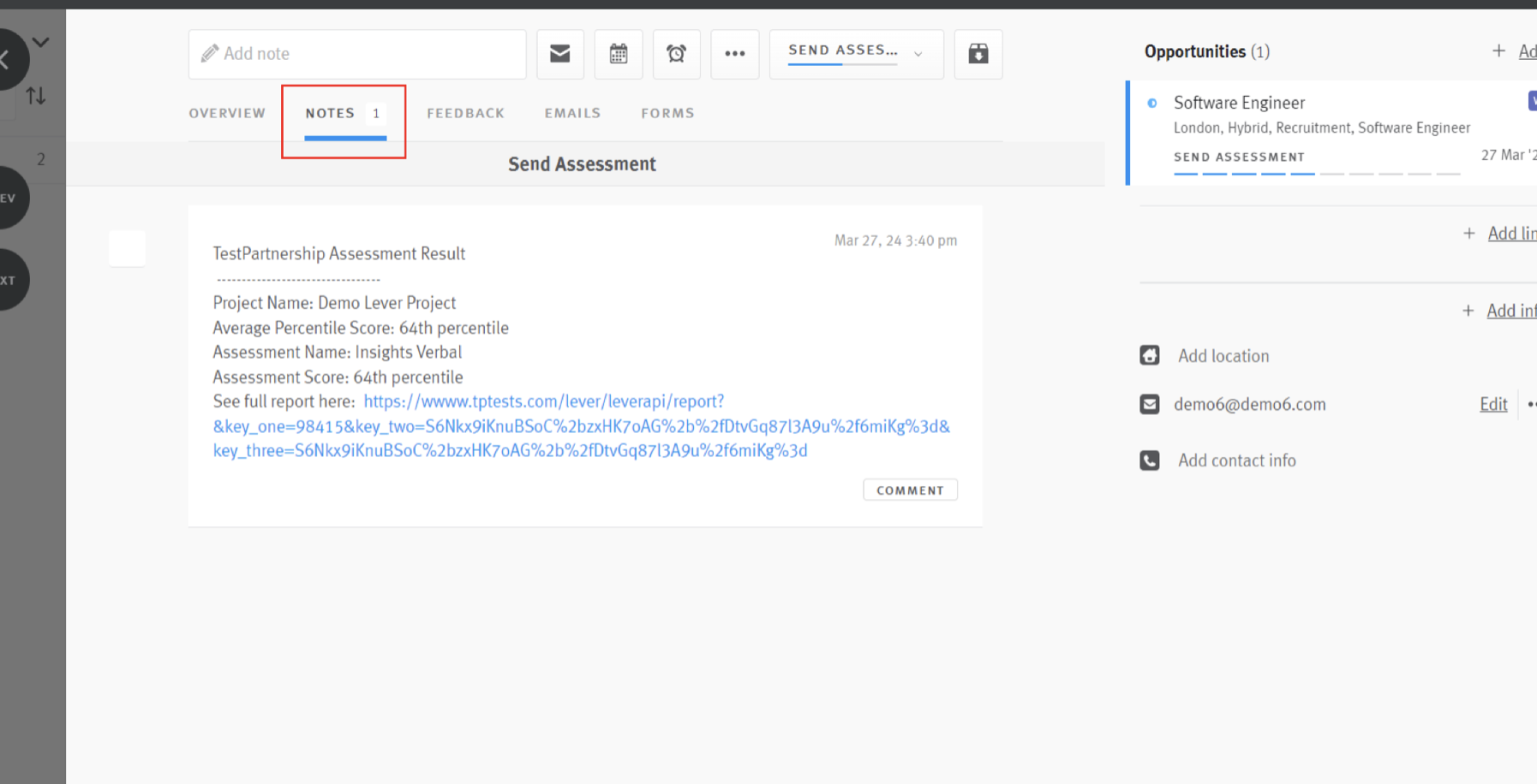 Enabling and using the Test Partnership integration – Lever Help Center