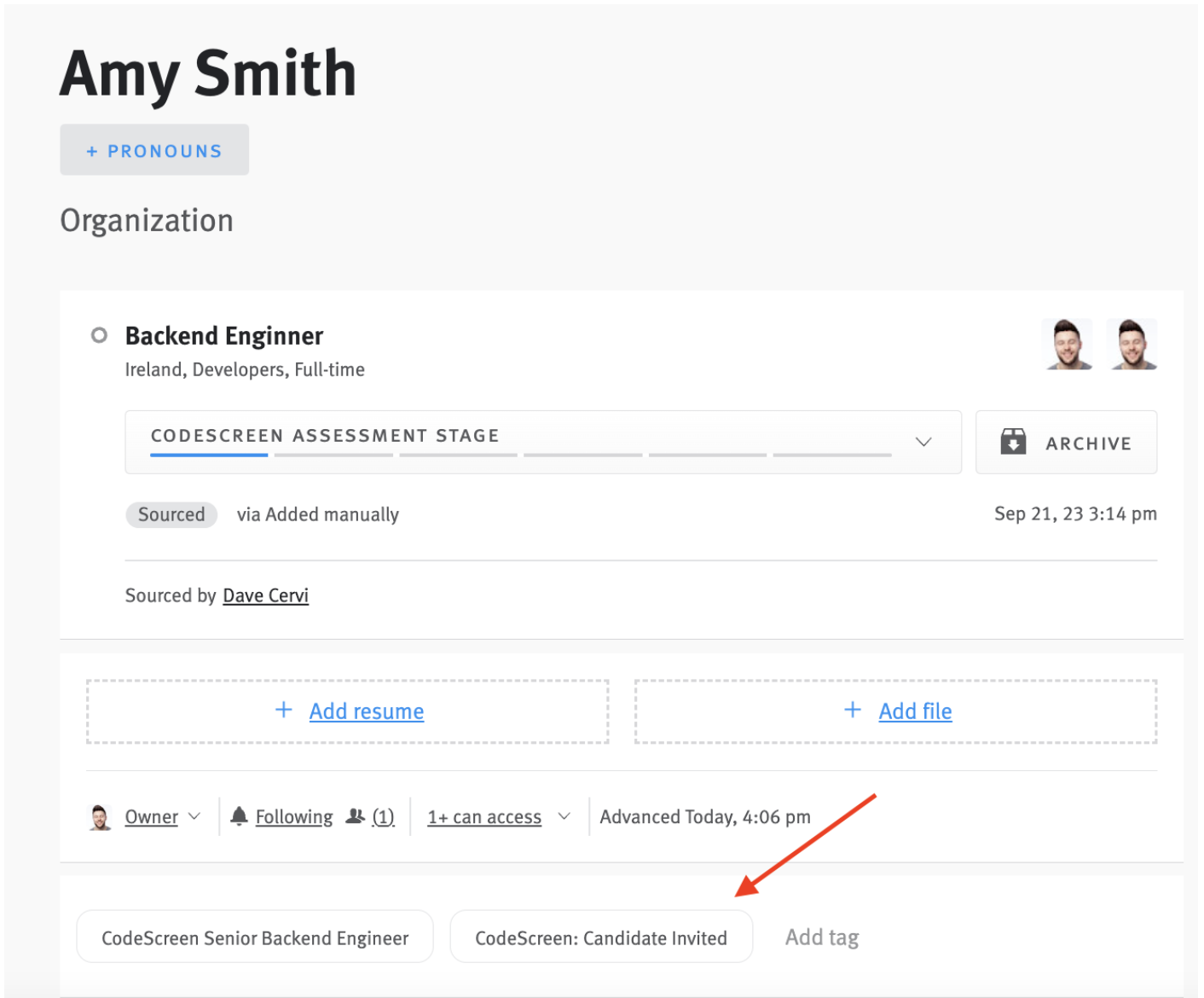 Enabling and using the CodeScreen integration – Lever Support