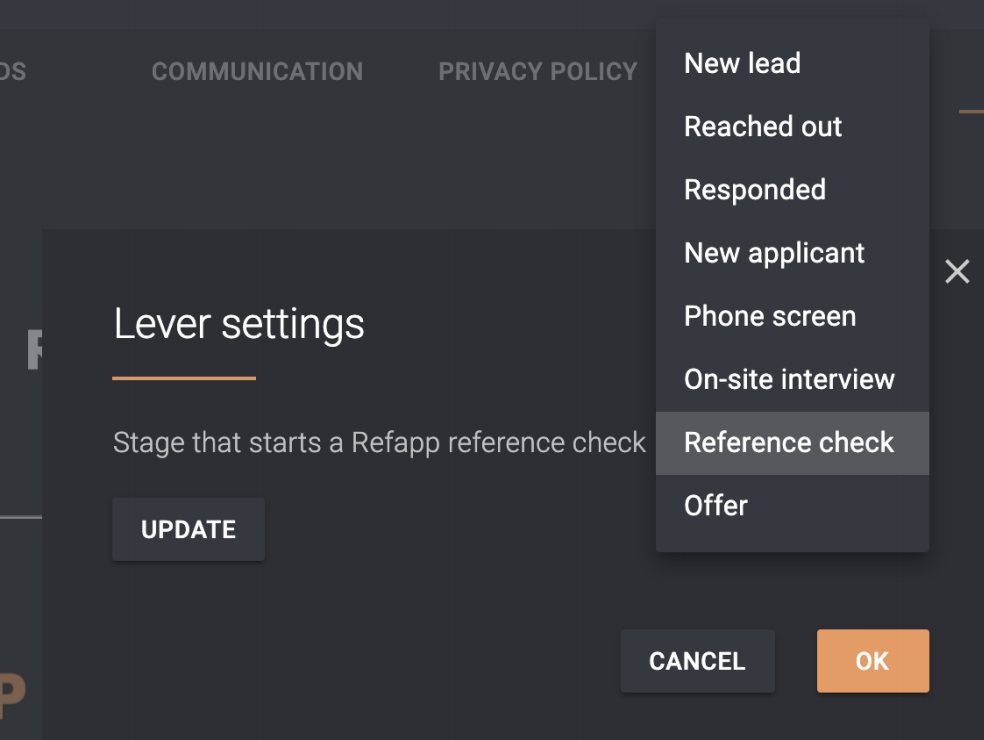 Enabling and using the Refapp integration – Lever Help Center